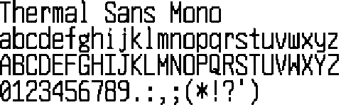 Thermal Sans Mono: A new bitmap font for receipt printers